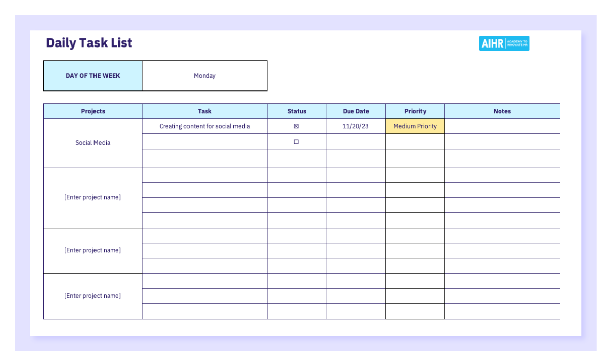 Free Employee Task List Template And Actionable Guide For 2024 AIHR