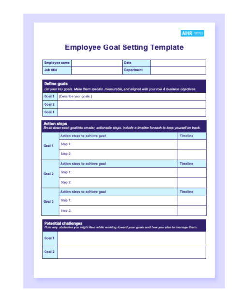 [Free] Employee Goal Setting Template: Plus How To Set Effective Goals ...