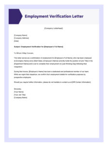 [Free] Employment Verification Letter Template and Samples - AIHR