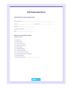Get Your Exit Interview Template & Form [Free Download] - AIHR
