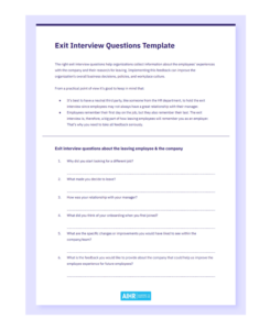 38 Exit Interview Questions to Ask Employees [Free Template]
