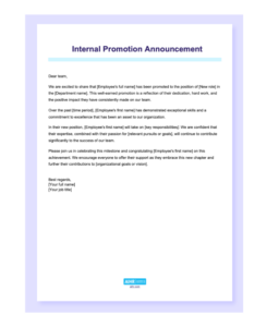 Promotion Announcement: How To Write One (+ 3 Free Templates) - AIHR