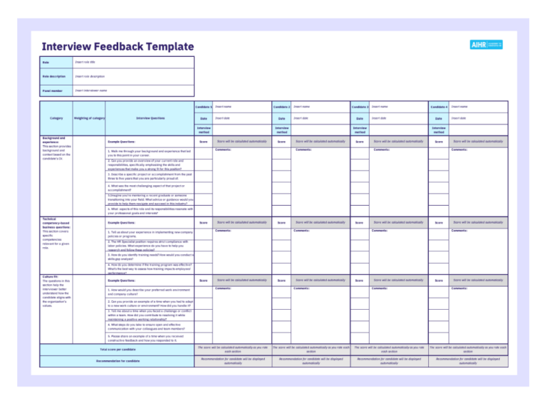 Interview Feedback: Examples, How-To & FREE Template - AIHR