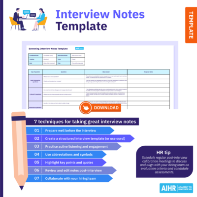 Interview Notes: Best Practices To Follow (+Free Templates) - AIHR