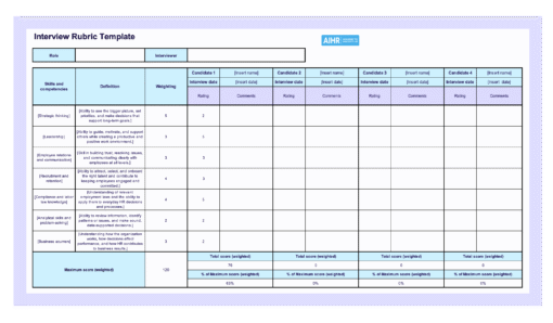 Interview Rubric: How To Build Yours + FREE Template - AIHR
