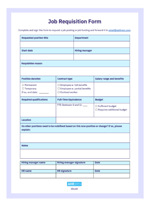 What Is a Job Requisition? A Full Guide + FREE Form Template - AIHR
