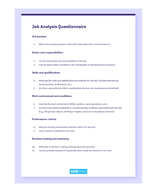 Job Analysis: A Practical Guide [FREE Templates] - AIHR