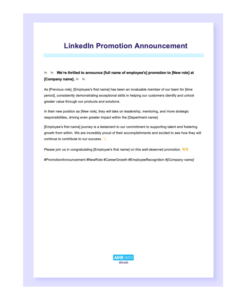 Promotion Announcement: How To Write One (+ 3 Free Templates) - AIHR