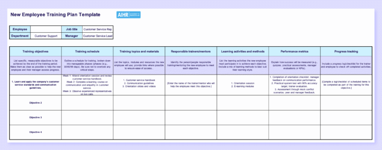 New Employee Training Plan Template To Boost Onboarding