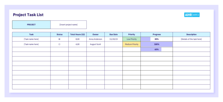 Free Employee Task List Templates and Actionable Guide for 2025 - AIHR