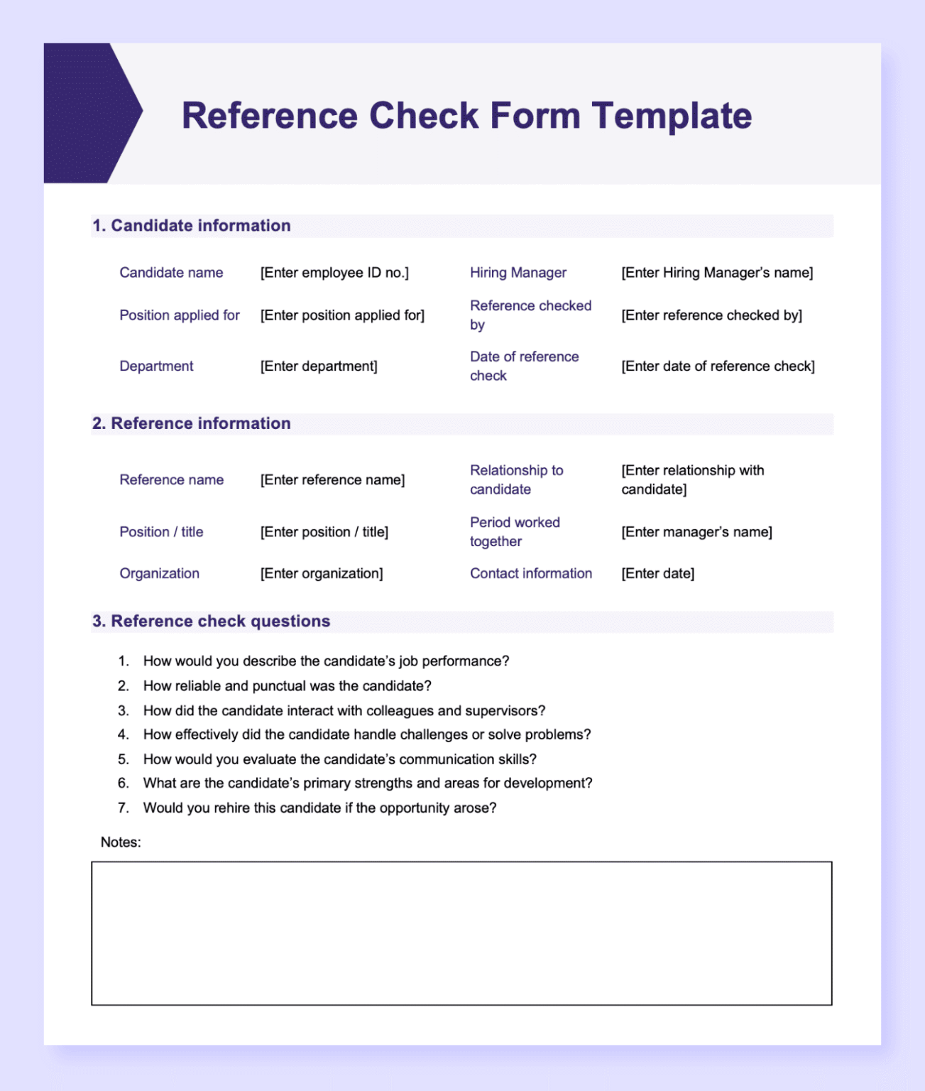 [FREE] Reference Check Form Template and Checklist - AIHR