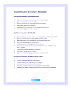 29 Best Stay Interview Questions To Ask [+ Template] - AIHR