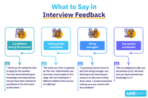 Interview Feedback Examples for Constructive Feedback - AIHR