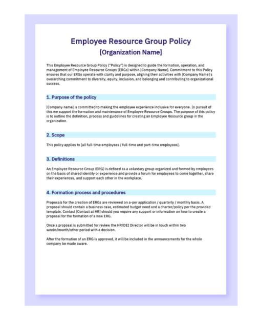 Employee Resource Group Policy: Guide & FREE Template - AIHR