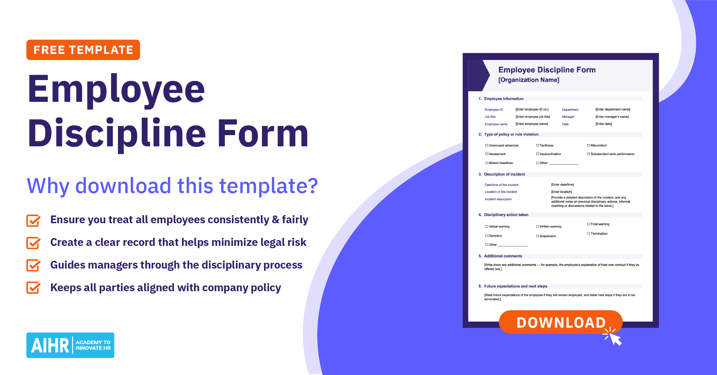 FREE Employee Discipline Form for a Fair Disciplinary Process