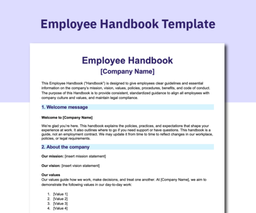 [FREE] Employee Handbook Template: A Complete Guide - AIHR