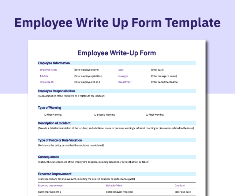 [FREE] Employee Write-Up Form Template + How-To Guide - AIHR