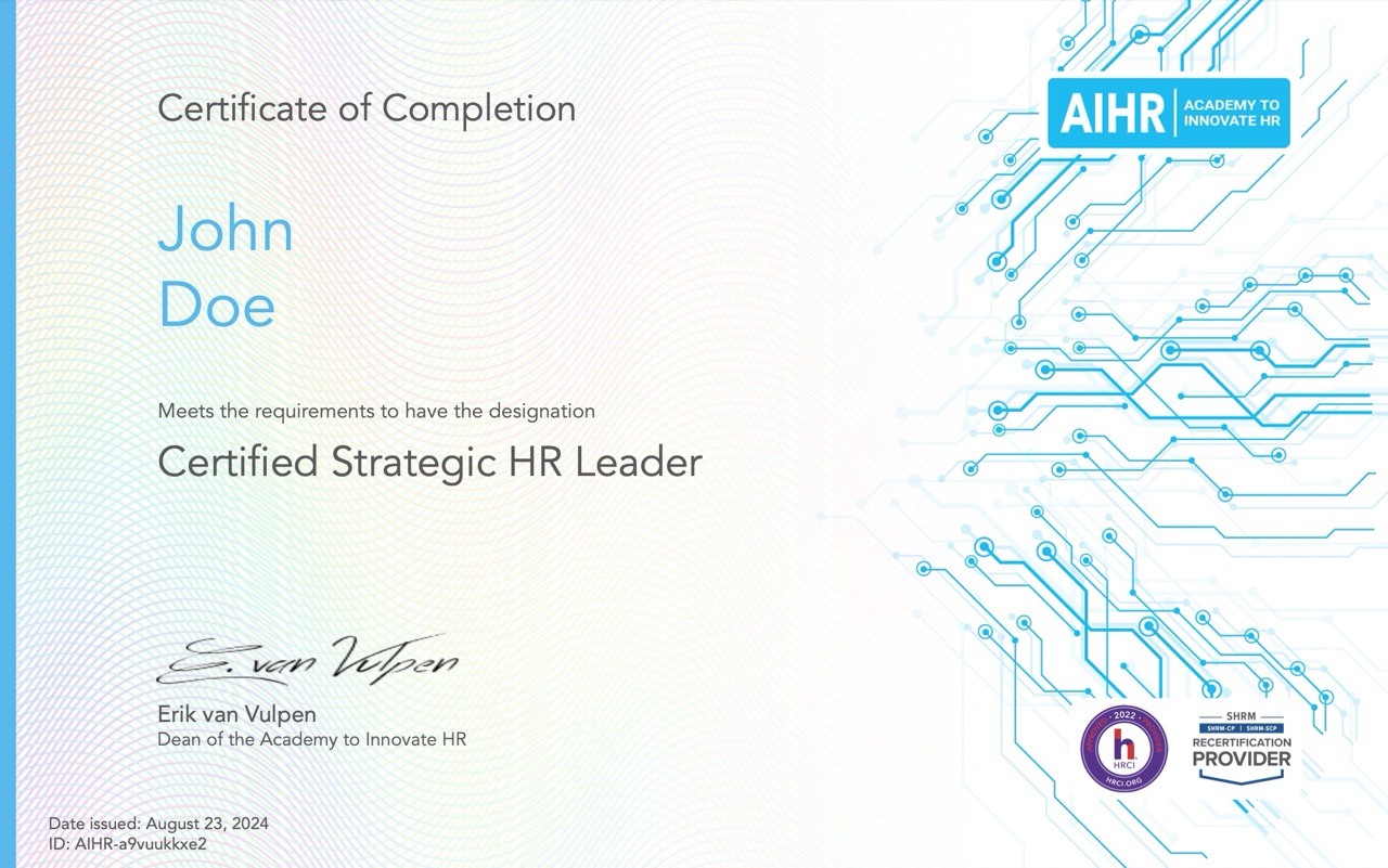HR Manager | Online Training | AIHR | HR Certification