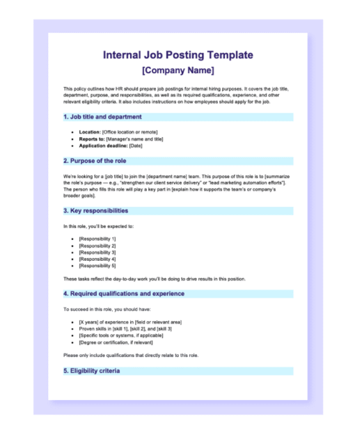 [FREE] Internal Job Posting Template: Optimize Your Internal Hiring - AIHR