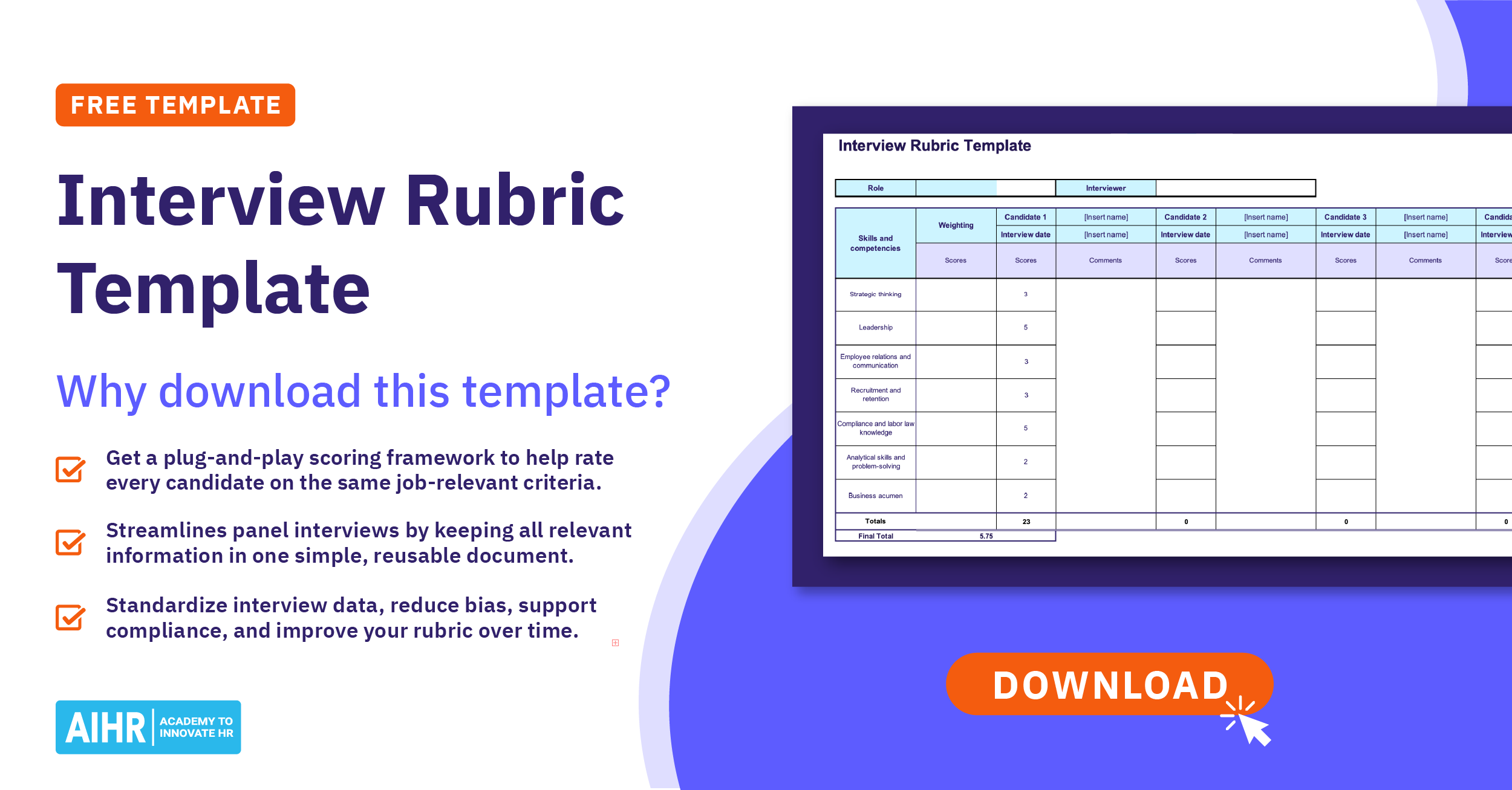 Interview Rubric: How To Build Yours + FREE Template - AIHR