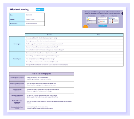 The Best [Free] One-on-One Meeting Template and Guide - AIHR